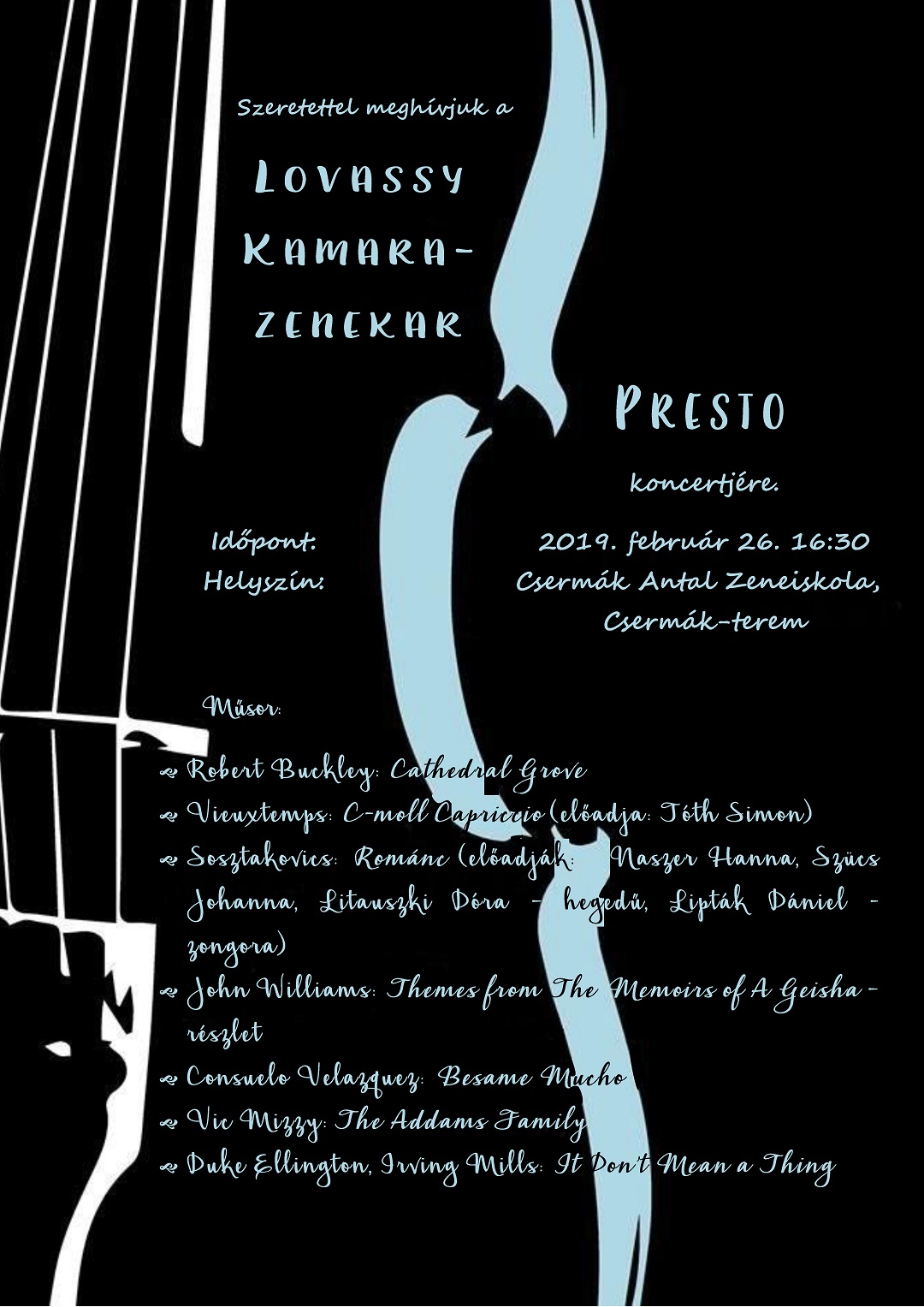 Lovassy Kamarazenekar koncertje | Lovassy László Gimnázium