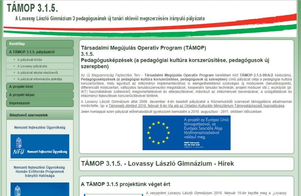 Lovassys al-oldalak | Lovassy László Gimnázium