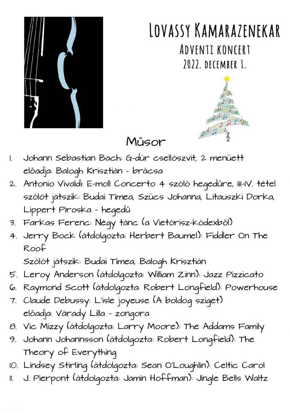 Gyertyafényes adventi koncert 2022 – fényképek, videó | Lovassy László Gimnázium