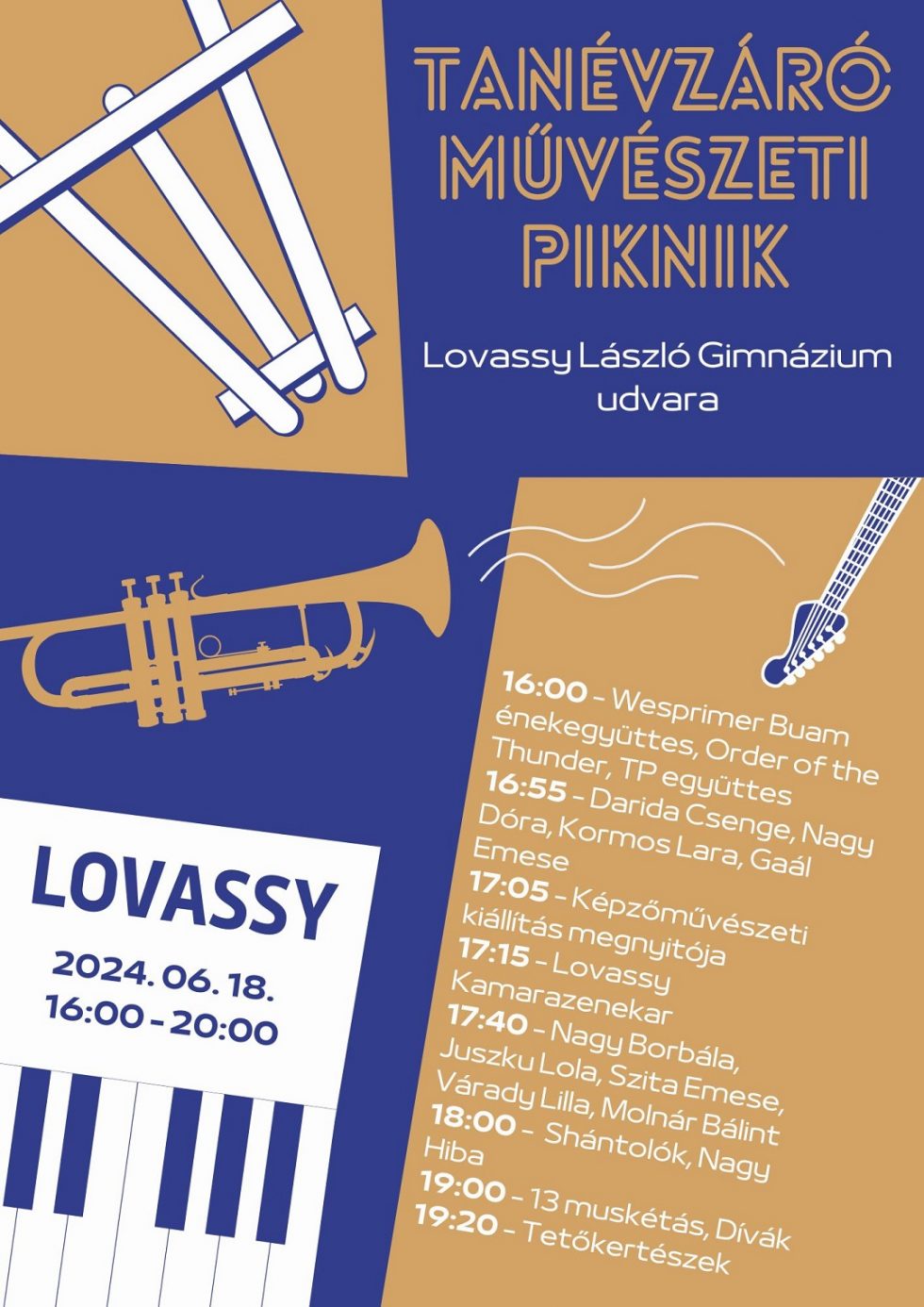 Tanévzáró művészeti piknik – 2024 – fényképek, videó | Lovassy László Gimnázium